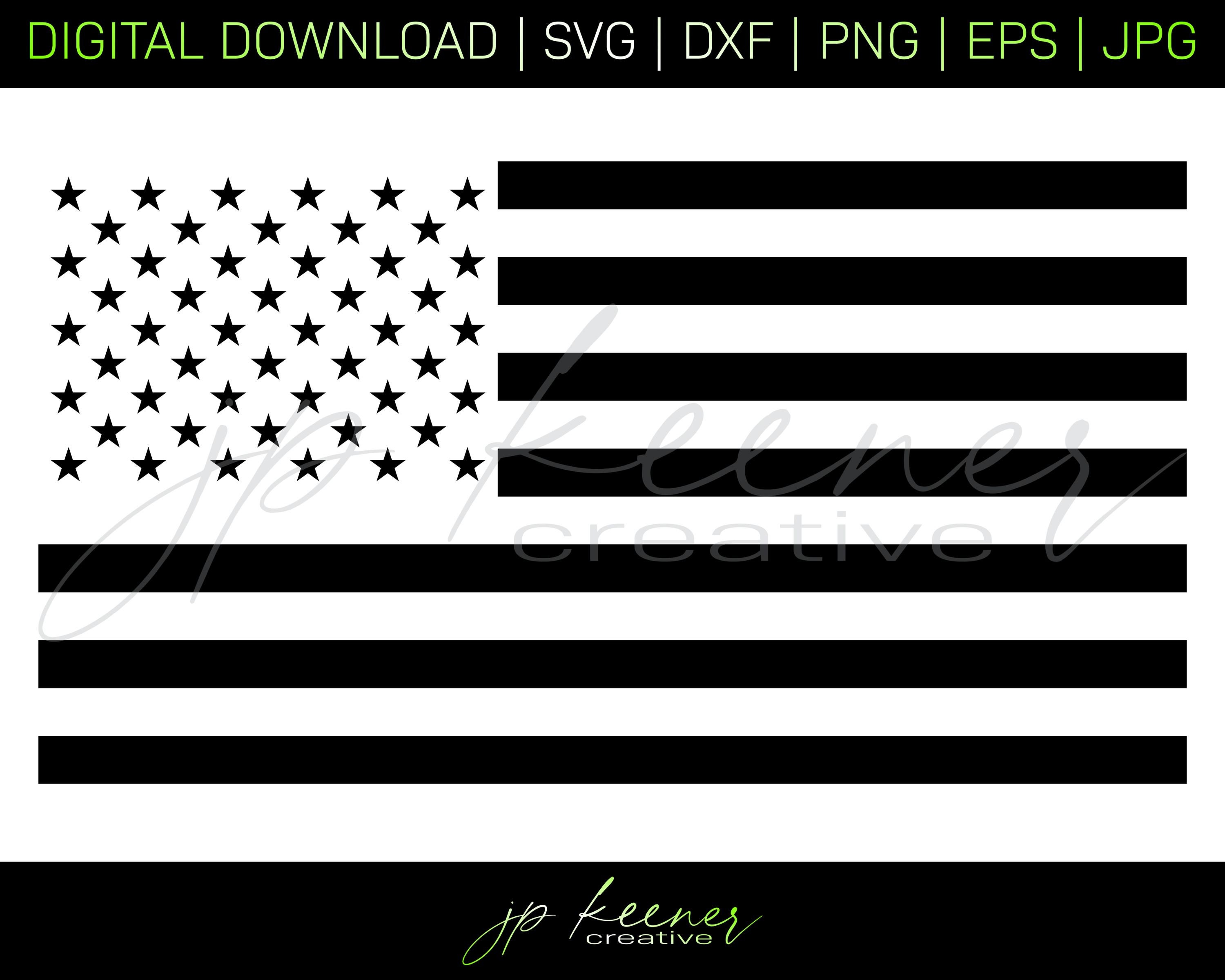 US Flag SVG American Flag Cut Files American Flag DXF - Etsy