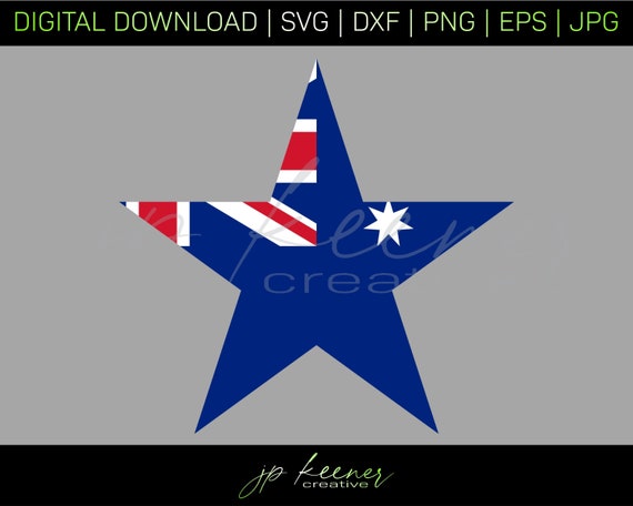 Australia Flag Star SVG Australia Flag Star Cut Files - Etsy Ireland