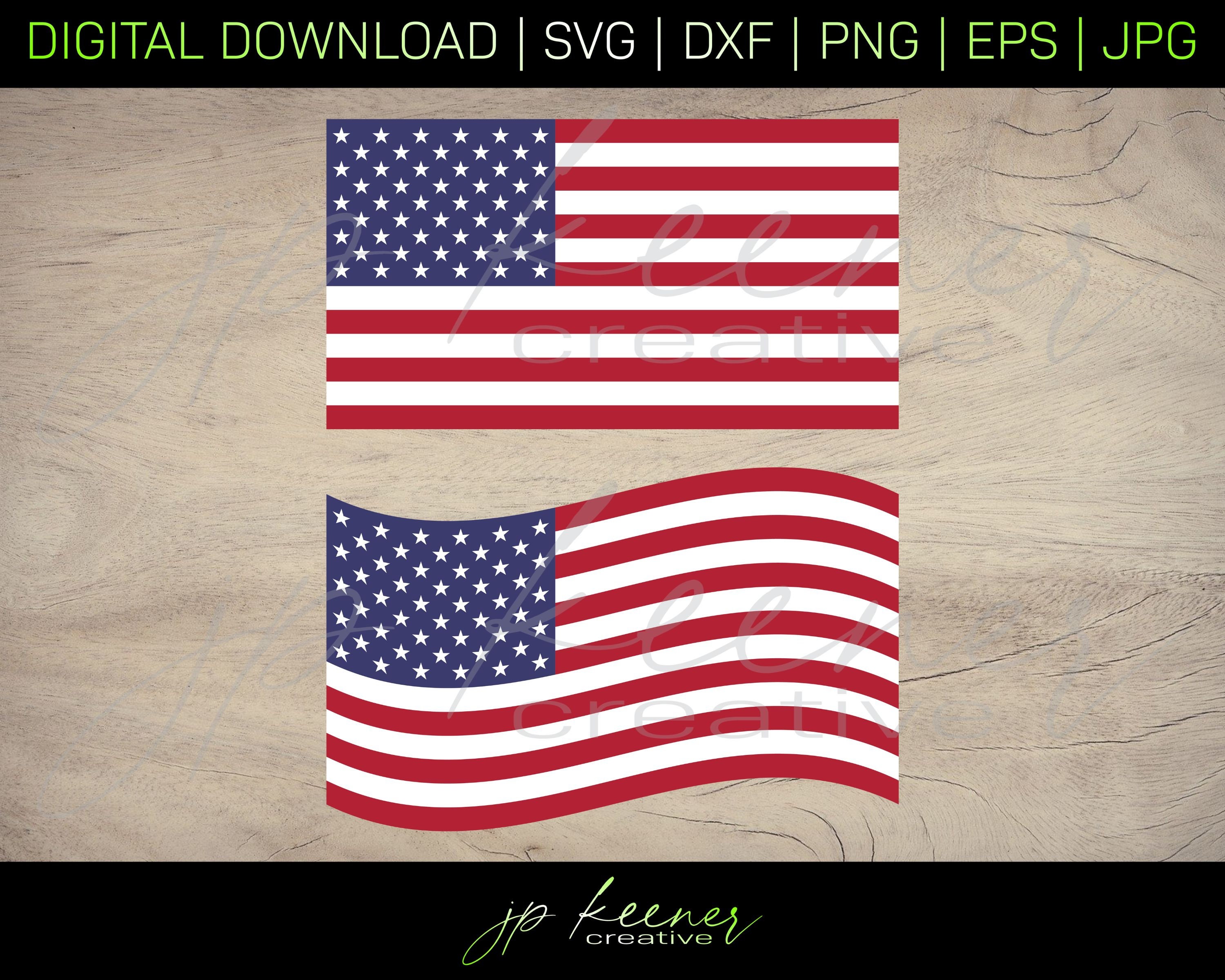 US Flag SVG Set American Flag Cut Files American Flag DXF - Etsy