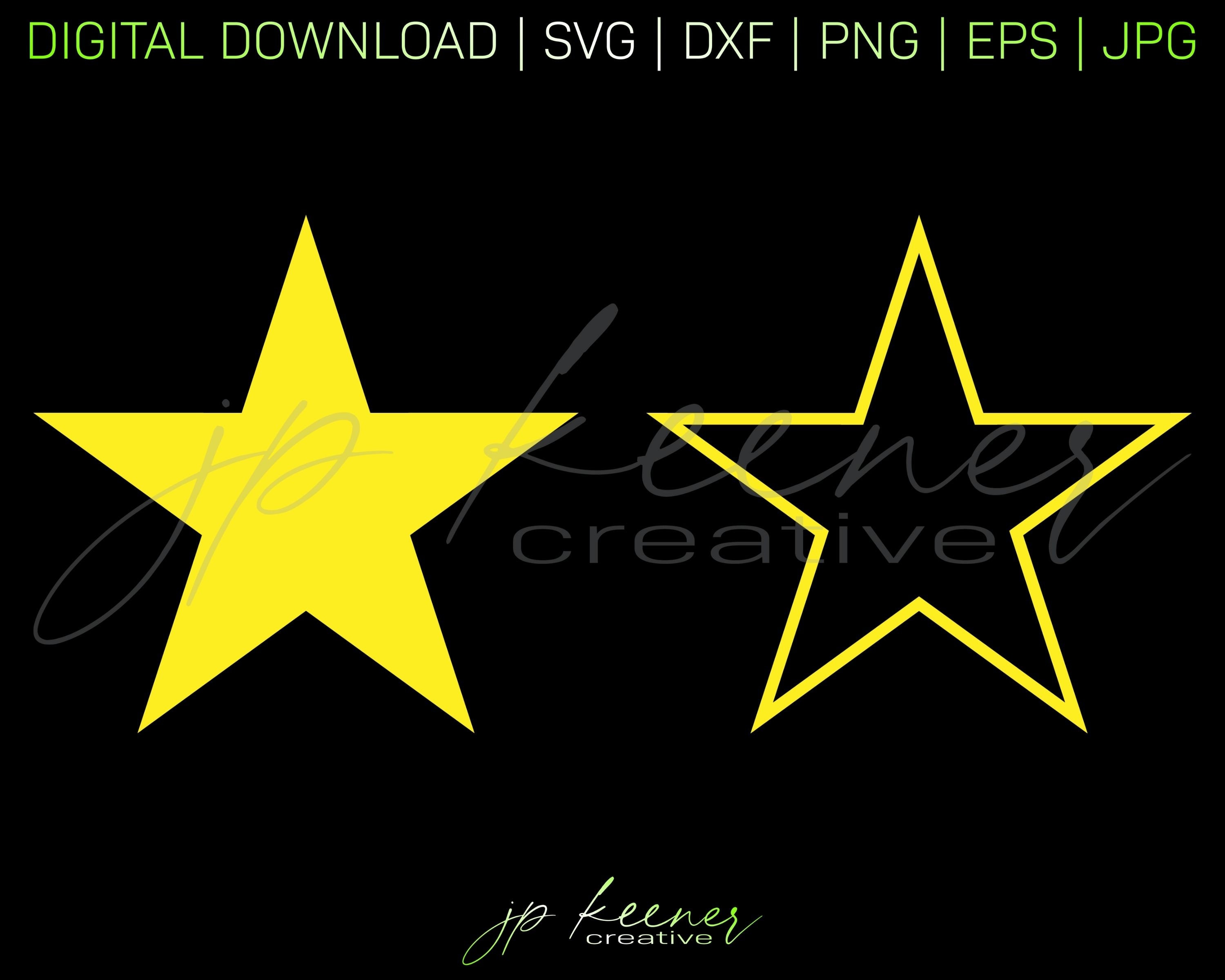 Star SVG Bundle Star Cut Files Star DXF Bundle Star PNG | Etsy