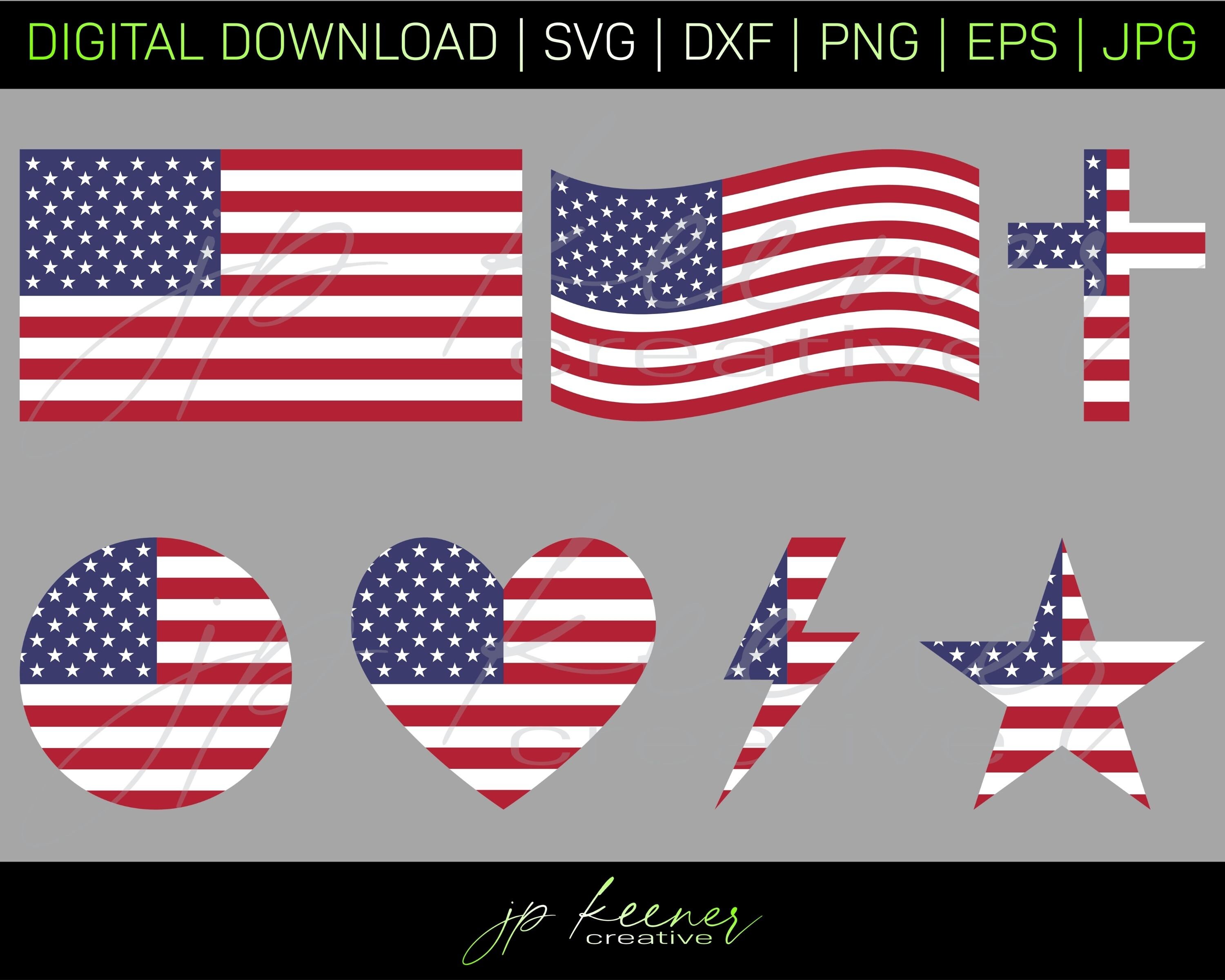 US Flag SVG Bundle American Flag SVG Bundle American Flag - Etsy