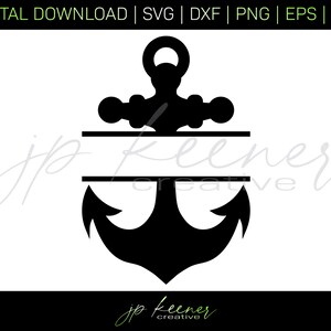 Split Anchor SVG Set Anchor Cut Files Anchor DXF Anchor - Etsy