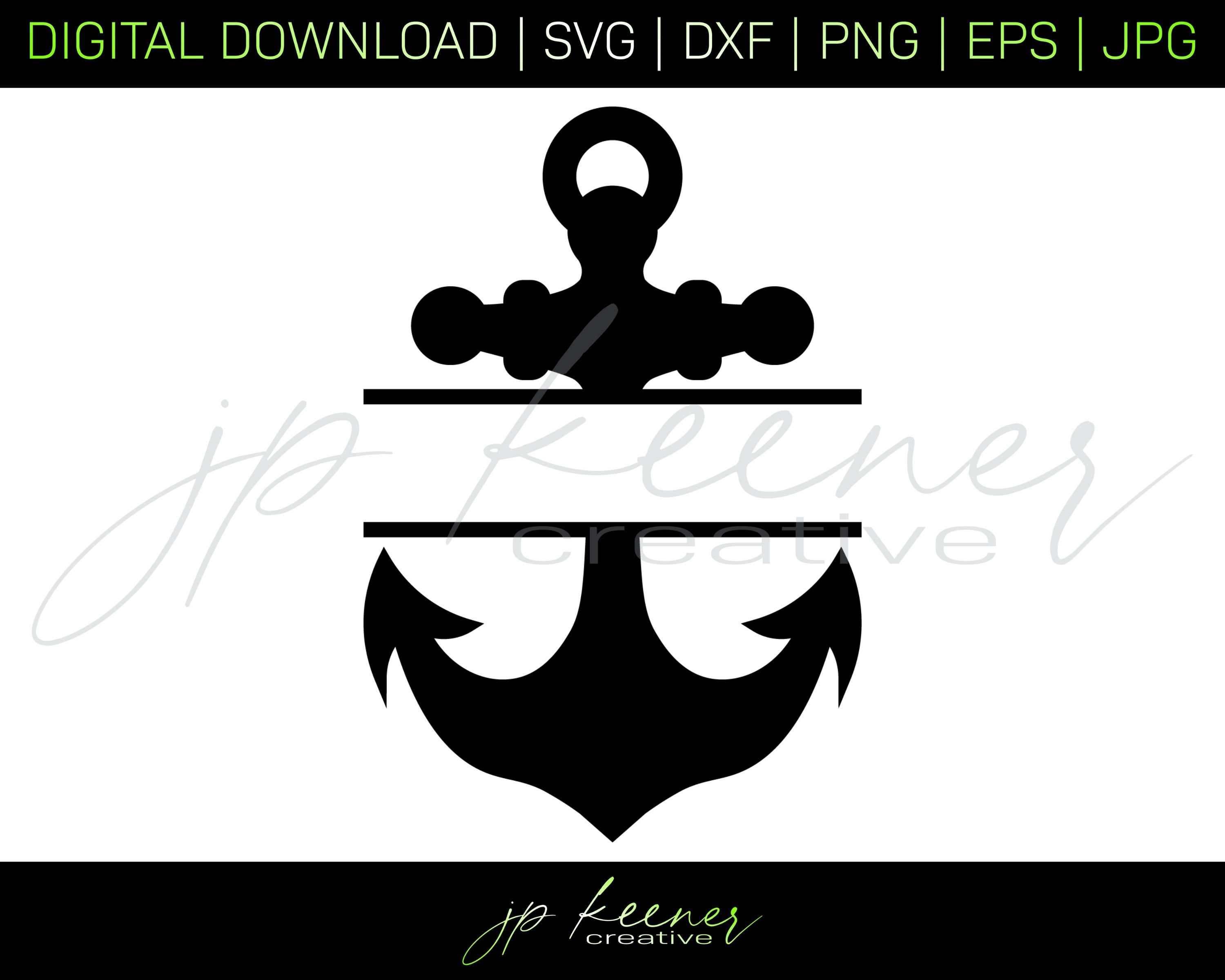 Split Anchor SVG Set Anchor Cut Files Anchor DXF Anchor - Etsy