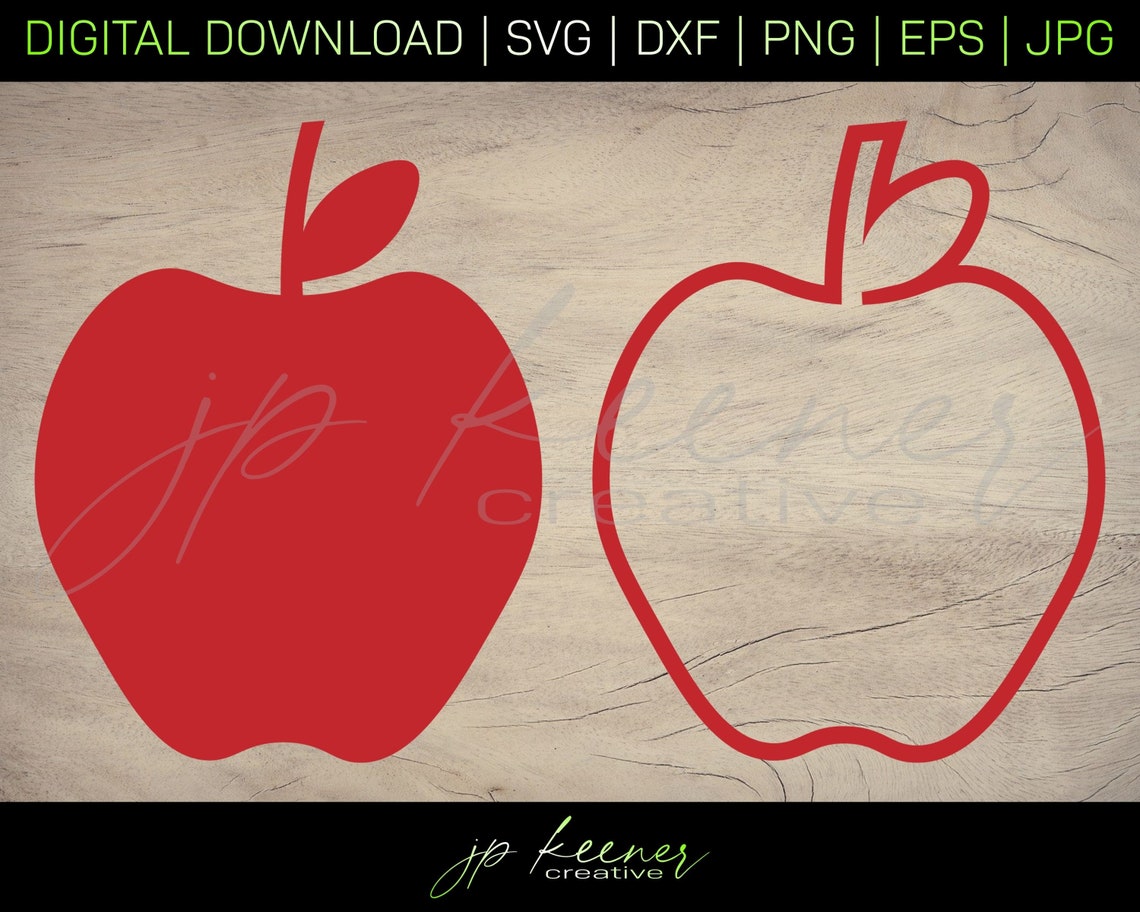 Apple SVG Set Apple Cut Files Apple DXF Set Apple PNG - Etsy