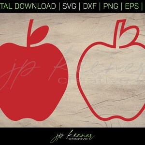 Apple SVG Set Apple Cut Files Apple DXF Set Apple PNG - Etsy