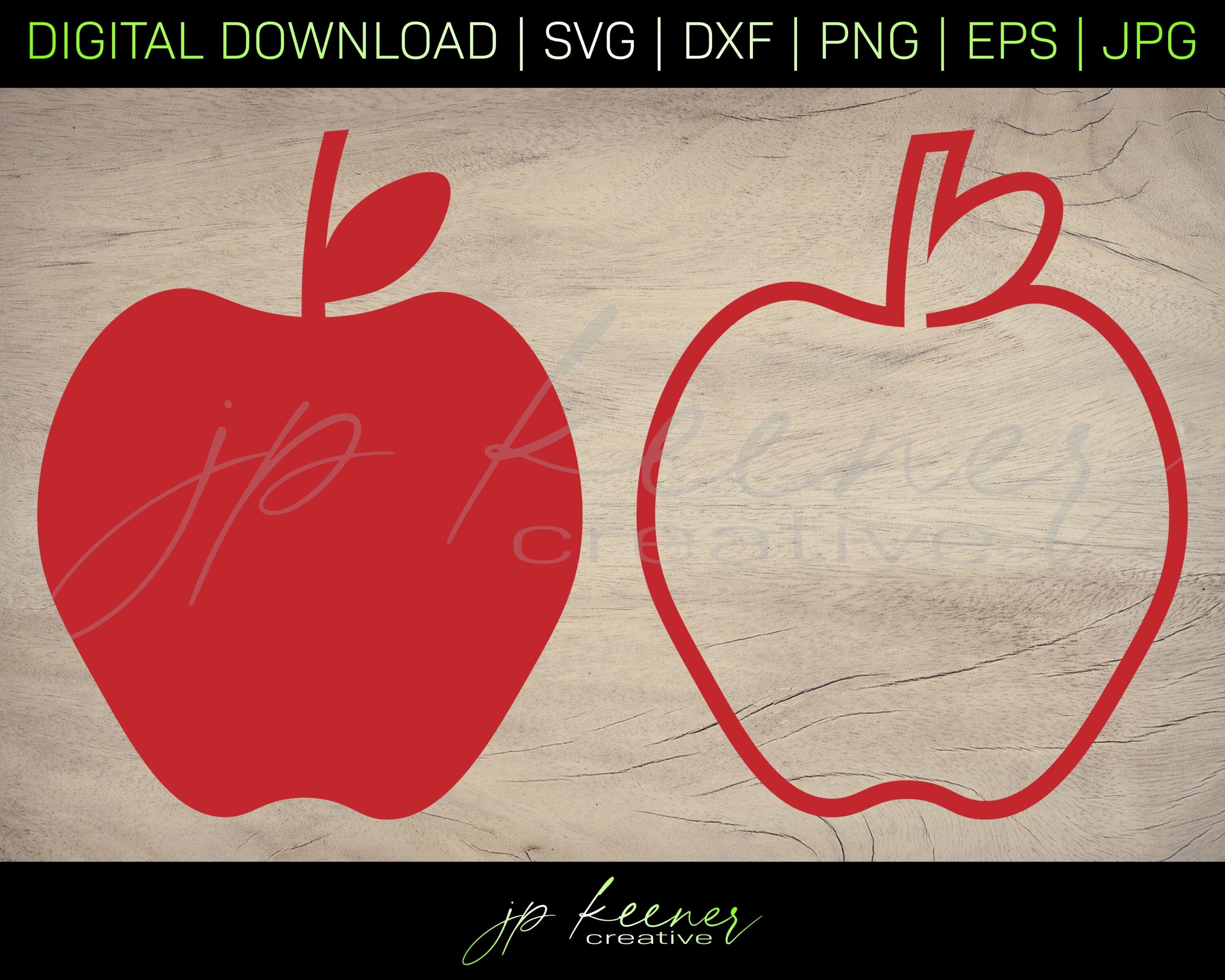 Apple SVG Set Apple Cut Files Apple DXF Set Apple PNG - Etsy