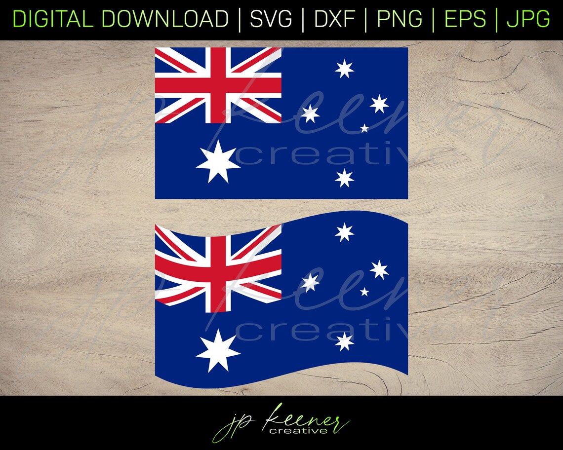 Australia Flag SVG Set Australia Flag Cut File Set | Etsy