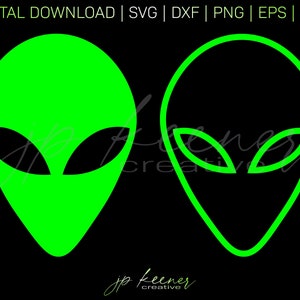 Alien SVG Set Alien Cut Files Alien DXF Set Extraterrestrial SVG Cricut ...