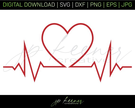 Heartbeat SVG Heartbeat Cut File Cricut Design | Etsy