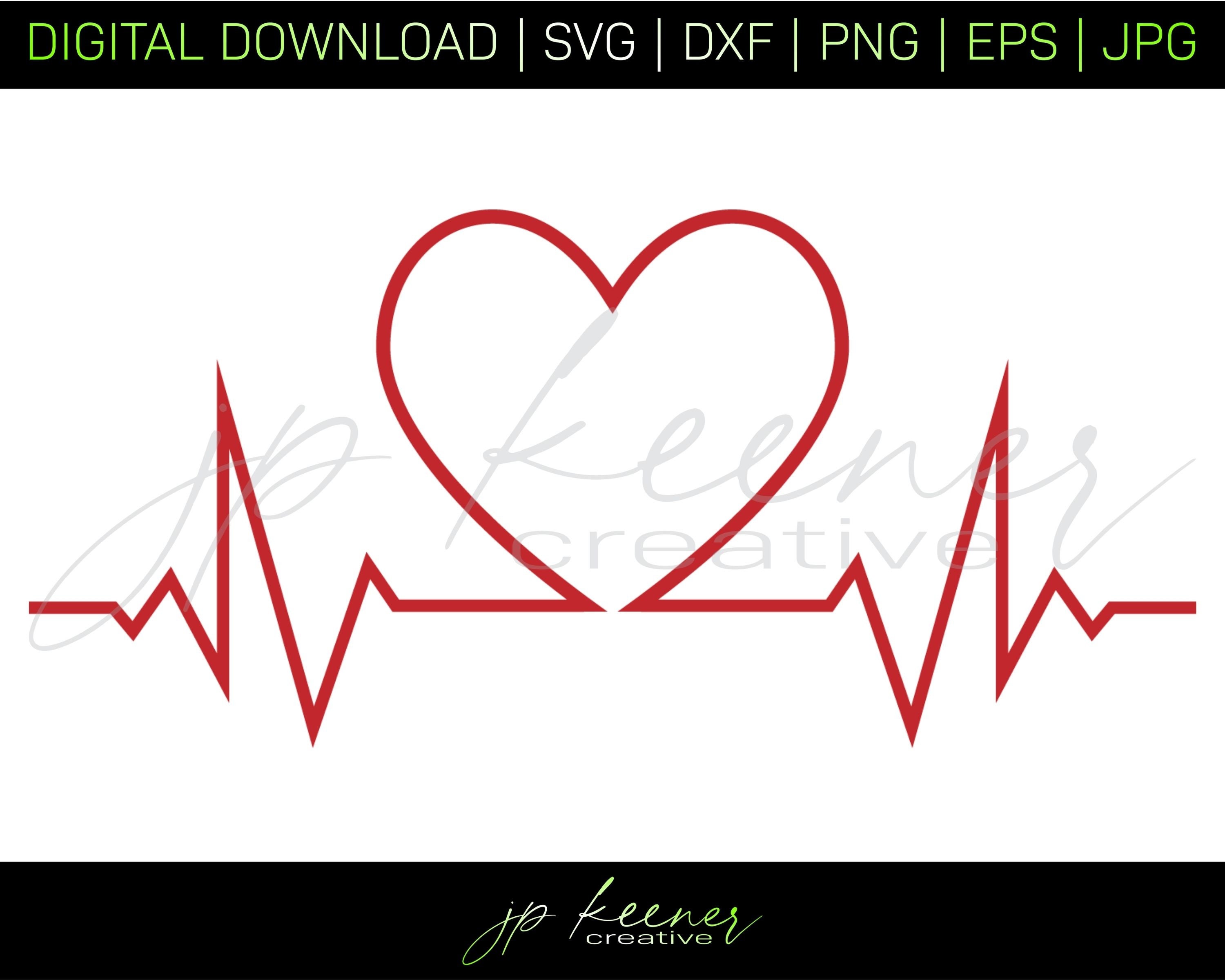 Heartbeat SVG Heartbeat Cut File Cricut Design - Etsy
