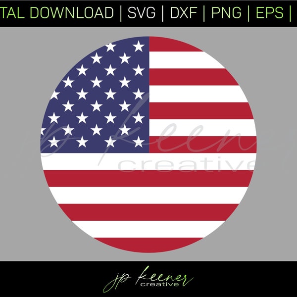 American Flag Circle - Etsy