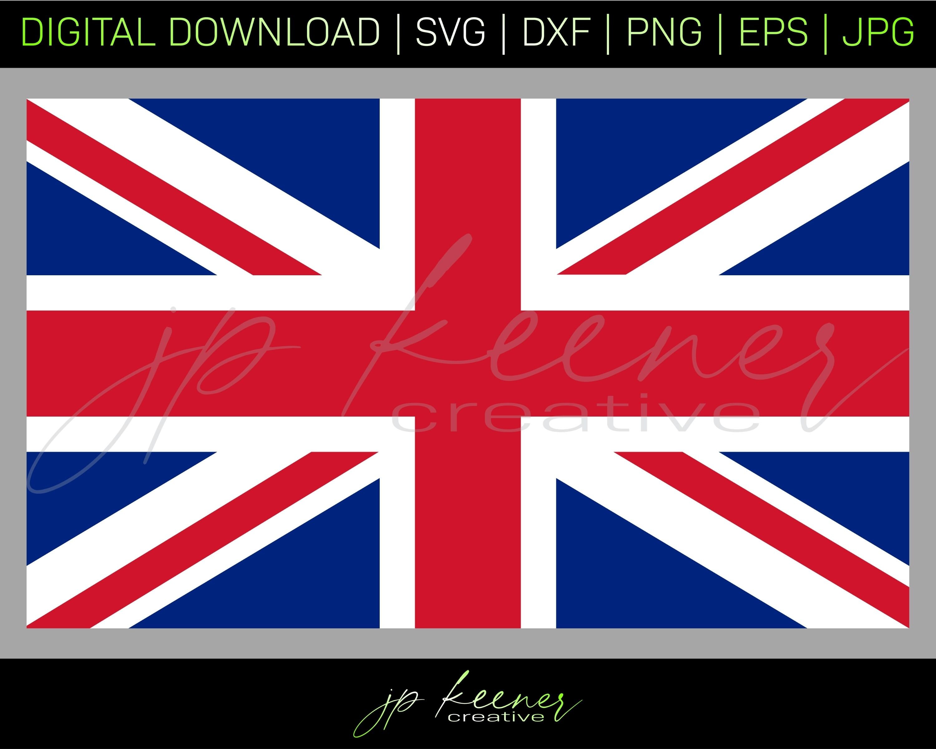 UK Flag SVG Union Jack SVG Great Britain Flag Cut File - Etsy