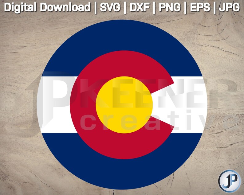 Colorado Flag Circle SVG Colorado Flag Circle Cut File | Etsy