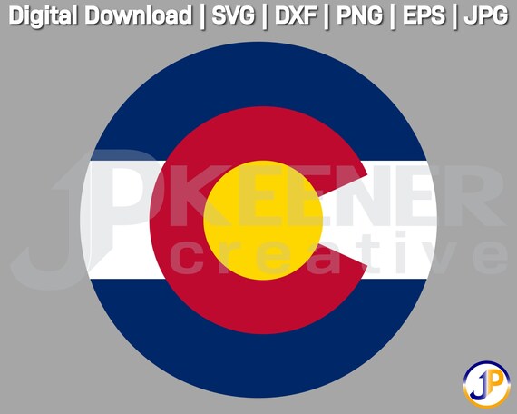 Colorado Flag Circle SVG Colorado Flag Circle Cut File | Etsy