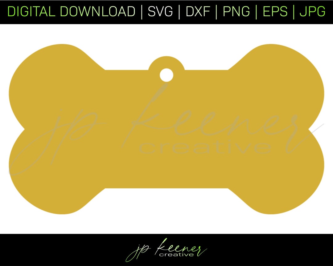 Pet ID Tag Bone SVG Pet Tag Cut Files Dog Tag Cut Files Pet Tag DXF ...