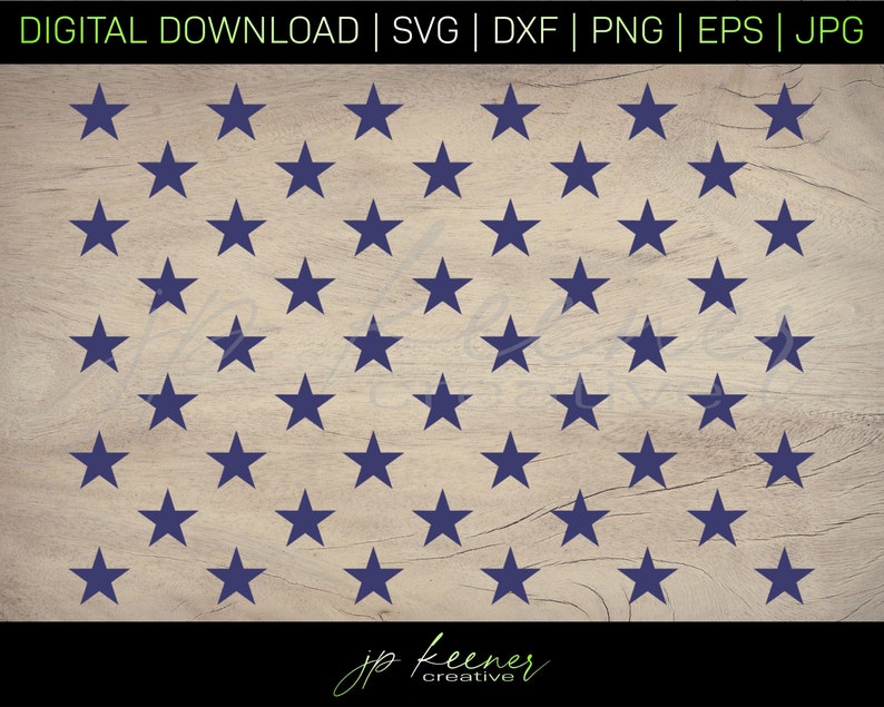 50 Stars SVG 50 Stars Cut File Fifty Stars SVG US Flag - Etsy