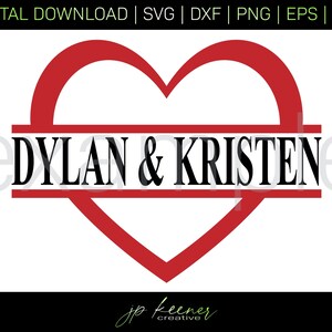 Split Heart SVG Set Split Heart Cut Files Split Heart DXF Split Heart ...