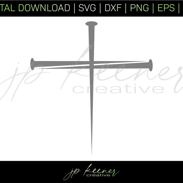 3 Nails Cross Svg - Etsy