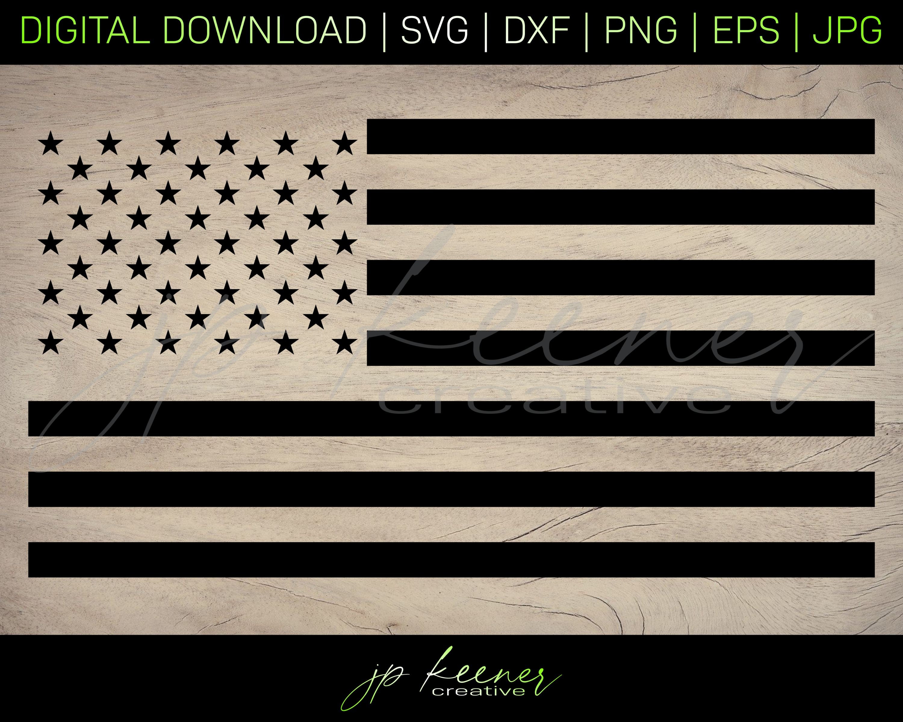 US Flag SVG American Flag Cut Files American Flag DXF - Etsy