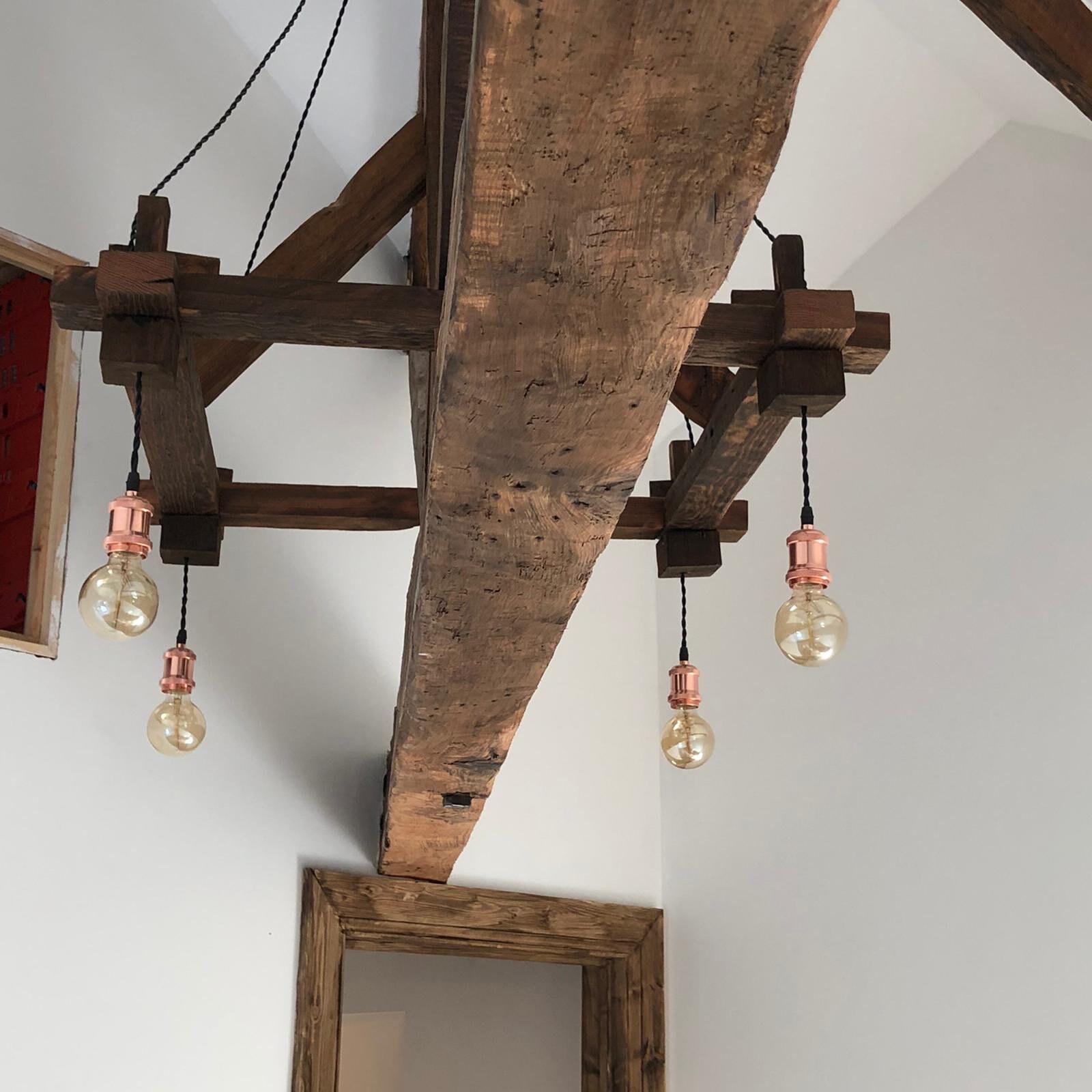 Vaulted ceiling joist wood light | Etsy