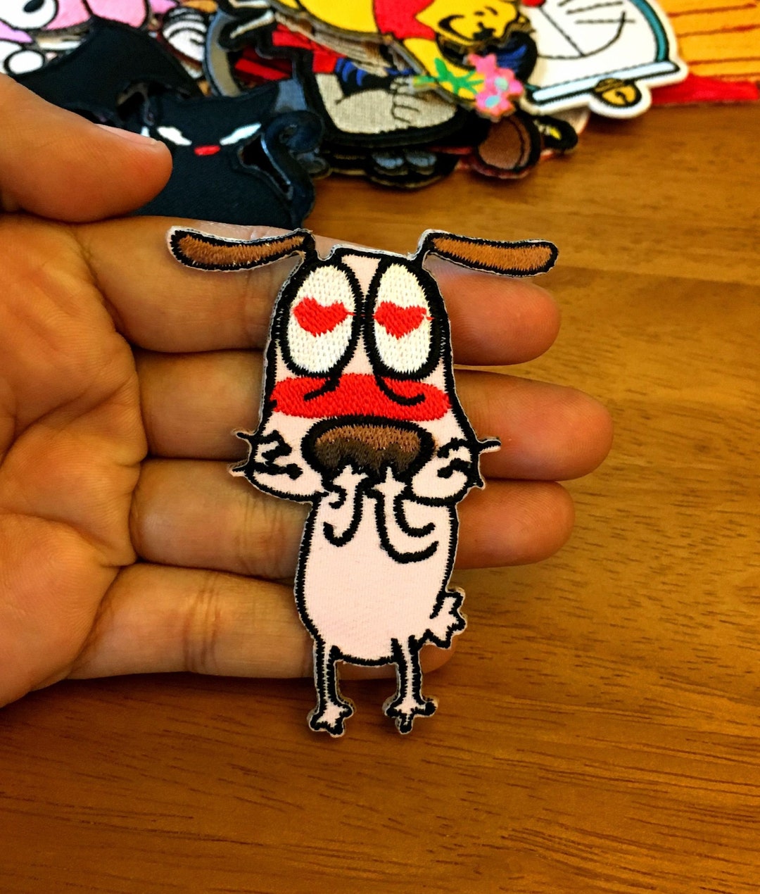 Courage the Cowardly Dog Patch Badge Embroidered Iron on - Etsy UK