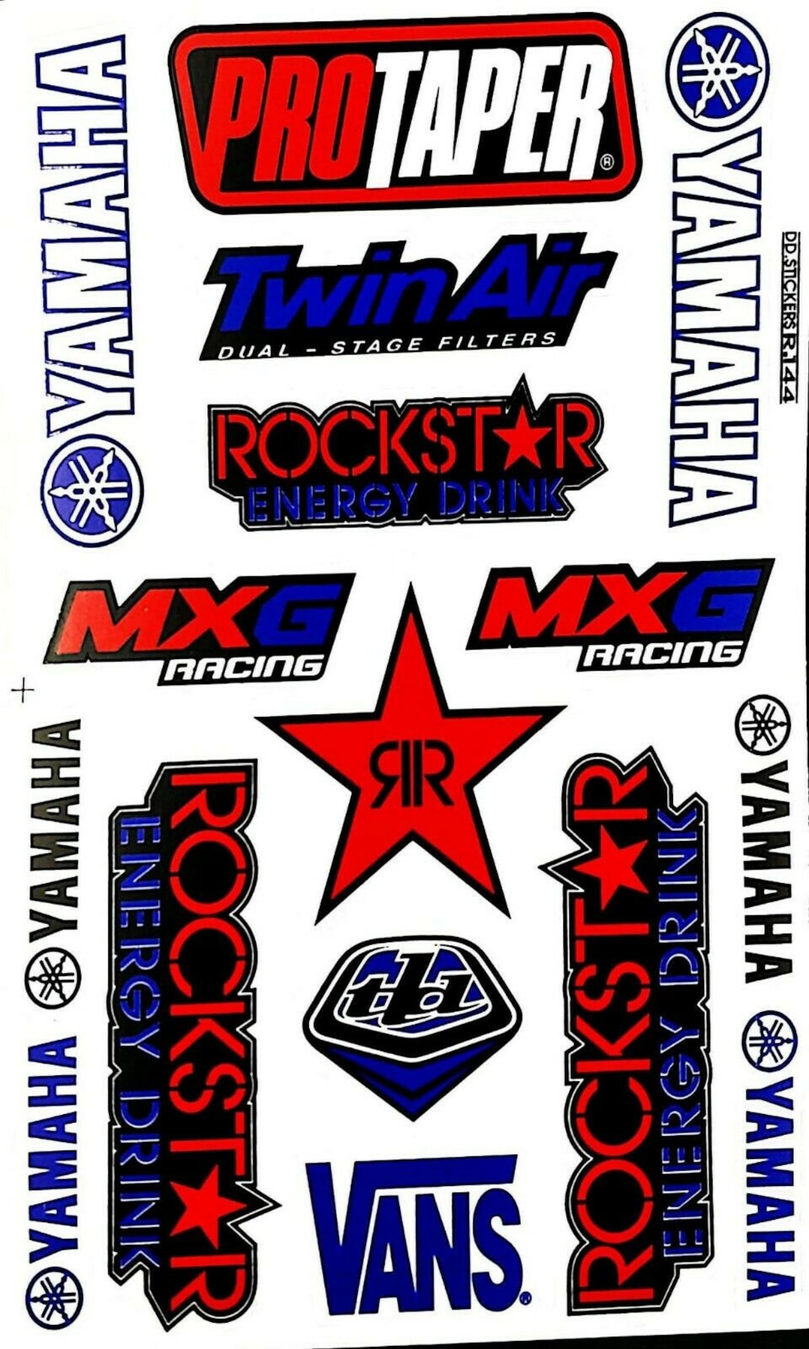 Motorcycle Racing Stickers: Car, ATV, Bike Helmet Decals (5 Sheets) - Etsy