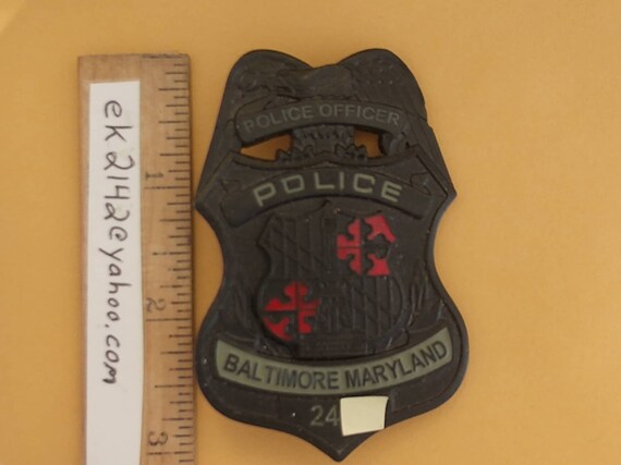 Police Officer Police Baltimore Maryland Custom Die Badge | Etsy