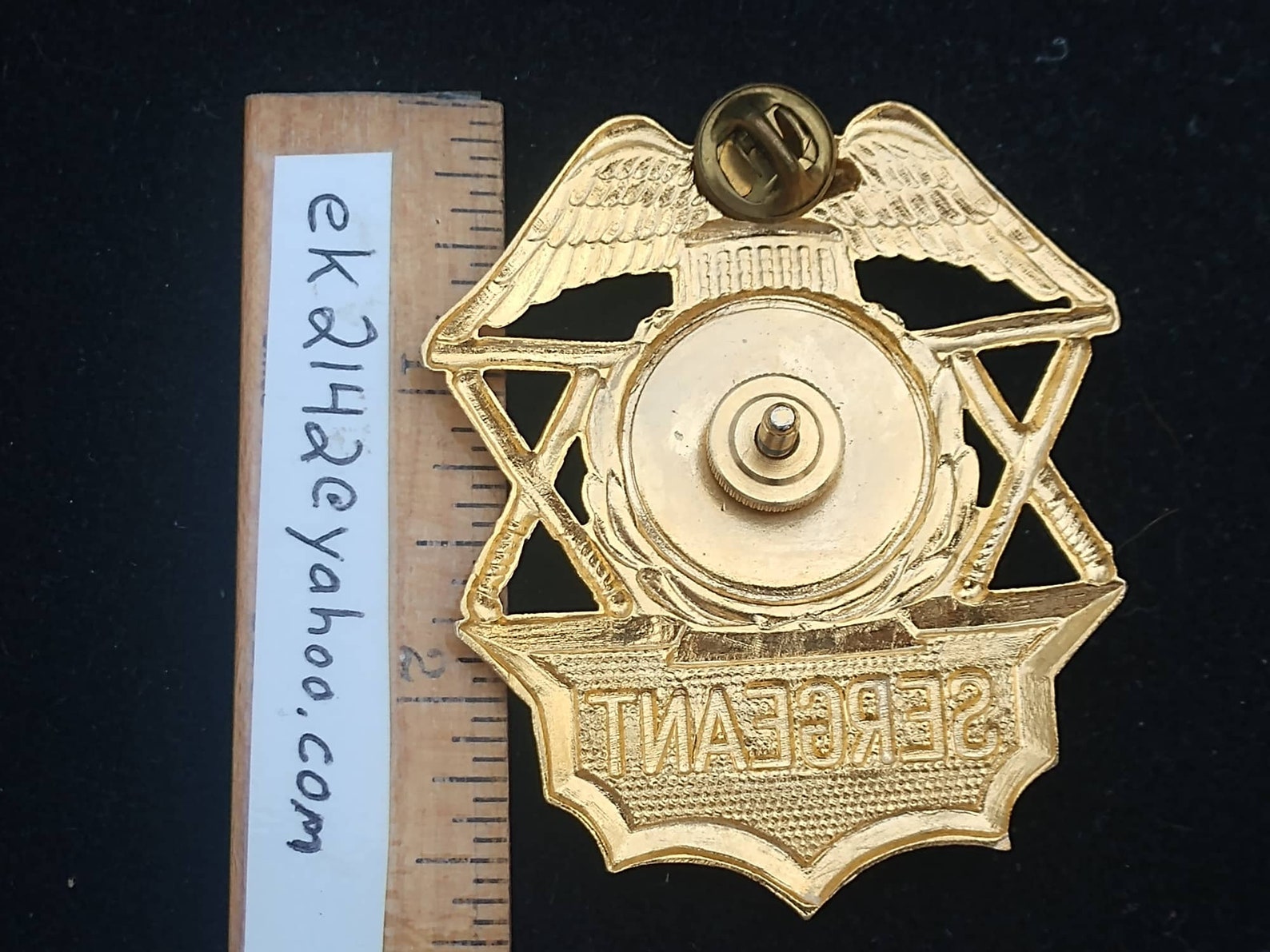 Commonwealth Of Massachusetts Police Sergeant Gold Hat Badge / | Etsy