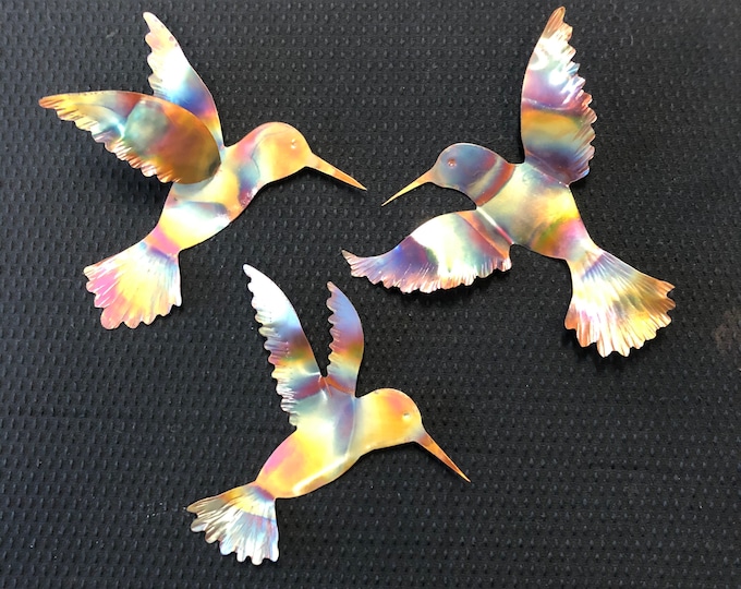 Copper Hummingbirds 3 Different Styles: Wall Hanging Metal Art - Etsy