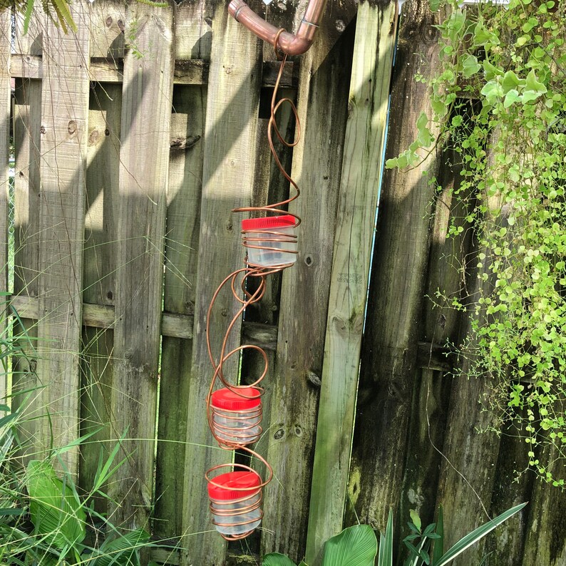 Hummingbird Feeder Copper Hanging | Etsy