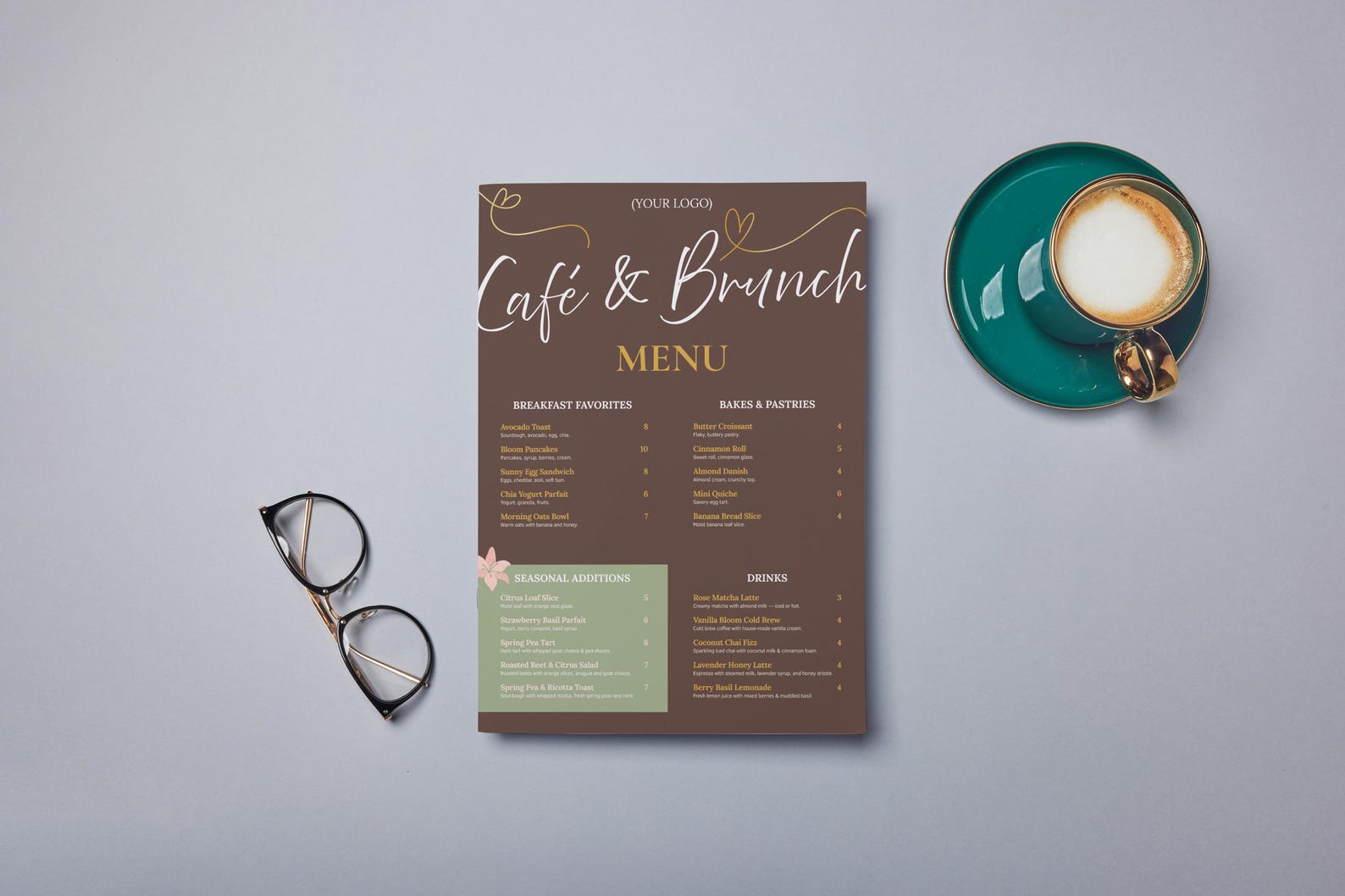 Bakery Menu Templates: Editable Cafe & Brunch Designs (digital Download ...