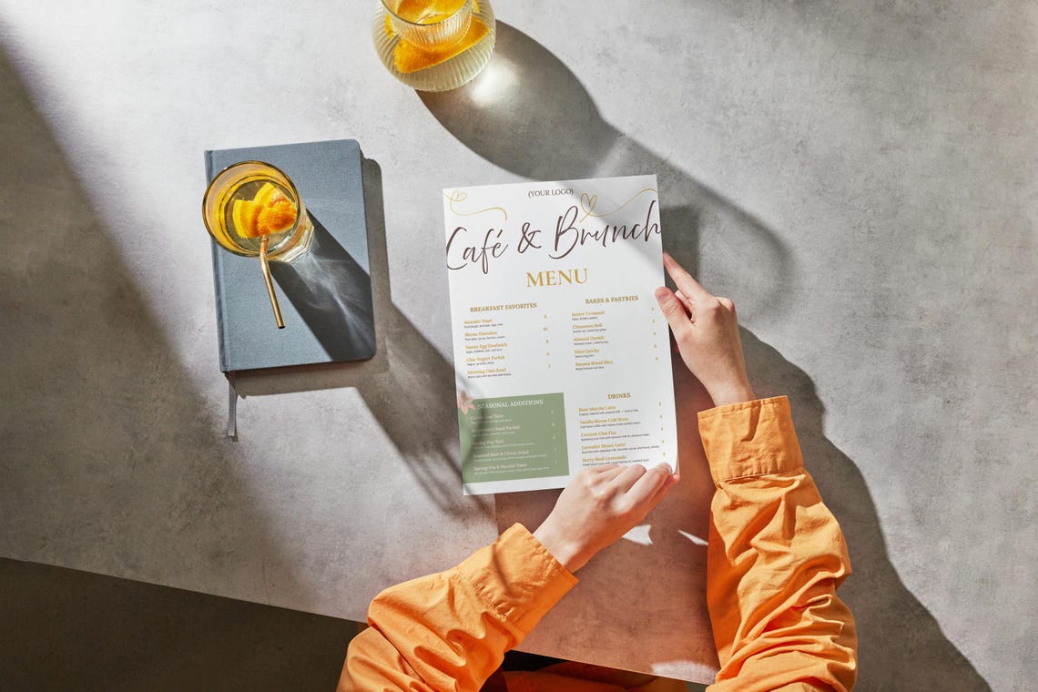 Bakery Menu Templates: Editable Cafe & Brunch Designs (digital Download ...