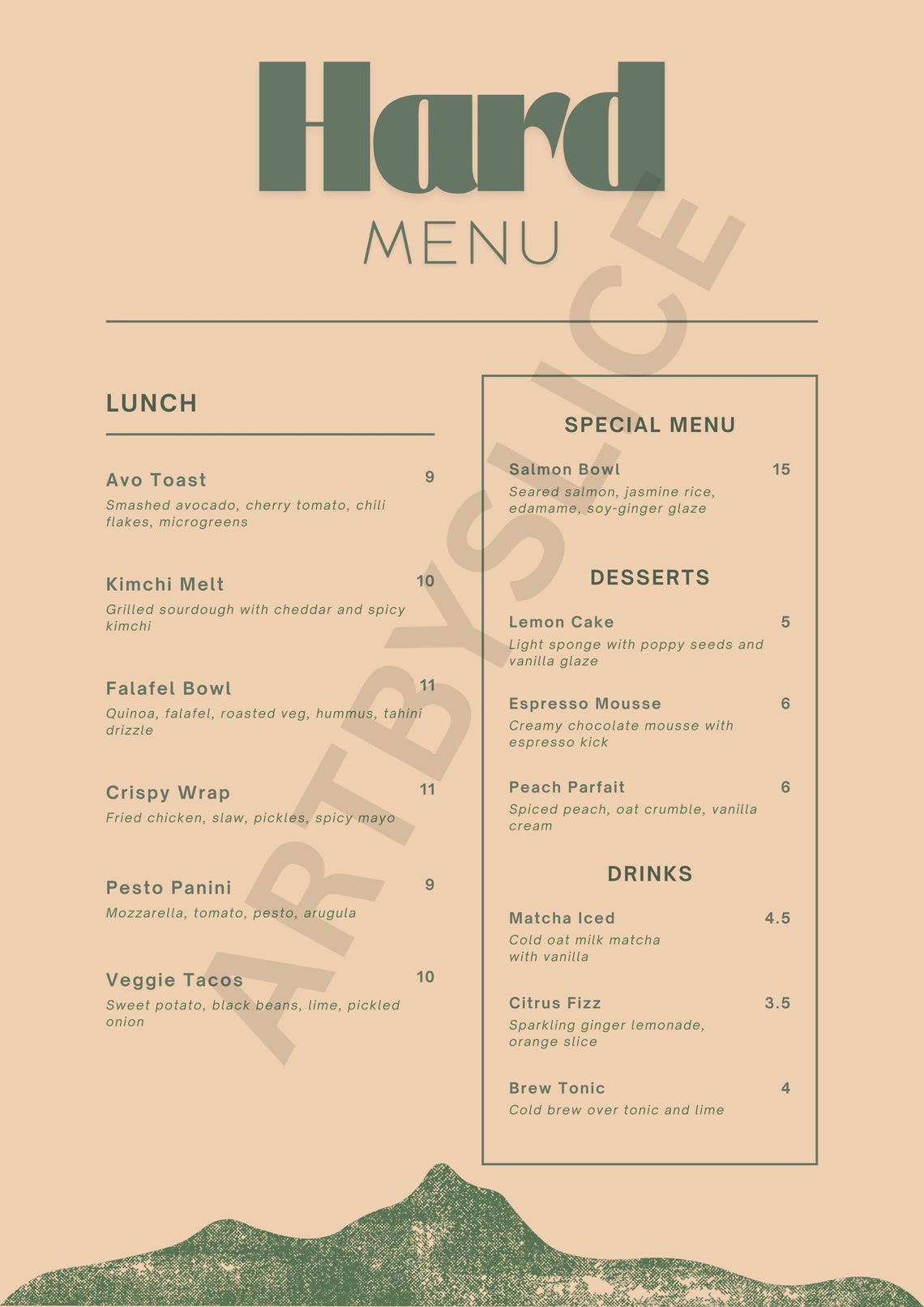 2 Breakfast/ Lunch Menu Templates | Editable CANVA Menu Designs ...