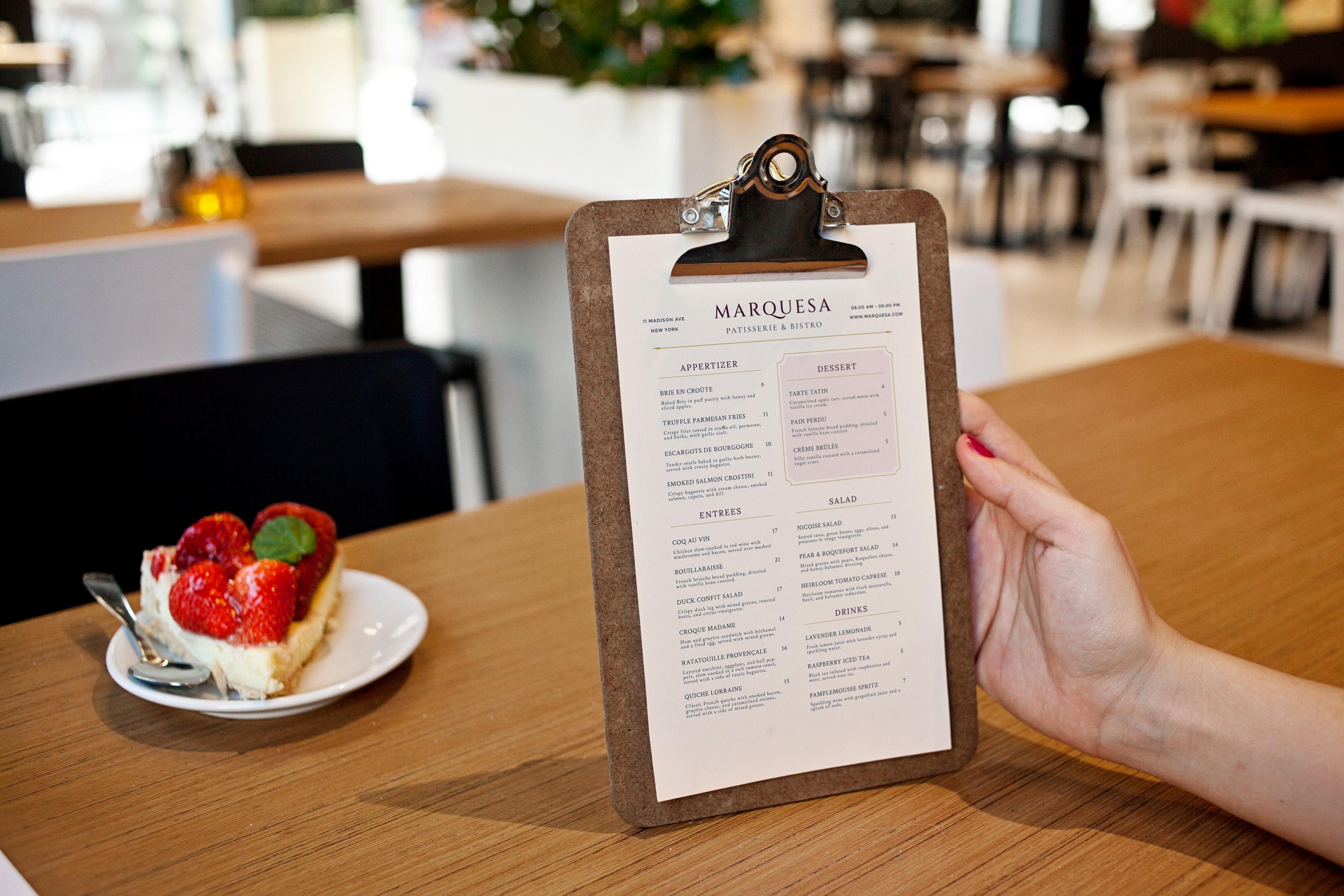 Modern Chic Restaurant Menu Template | Editable Photoshop PSD | 1 Page ...