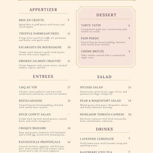 Modern Chic Restaurant Menu Template Editable Photoshop PSD 1 Page Food ...