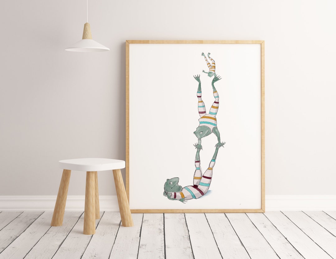 Frog Acrobat Animal Circus Nursery Print Kids Room Wall Art - Etsy