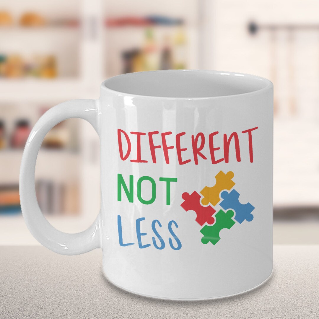 Autism Gifts, Autism Awareness Coffee Mug, Different Not Less, Autism ...
