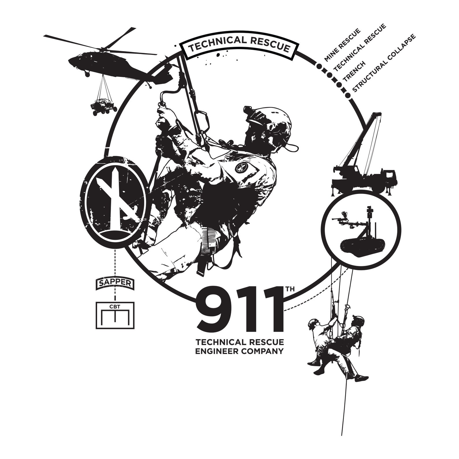 911th Engineer Company technical Rescue army | Etsy