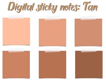 Tan Sticky Notes - Etsy