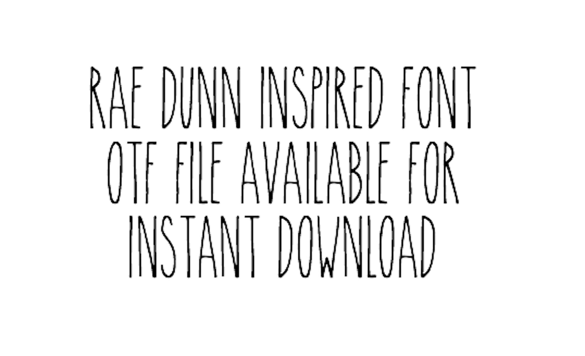 Rae Dunn Inspired Font OTF Download File - Etsy
