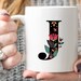 Letter J Initial Mug Monogram Gift for Her Coffee Mug | Etsy