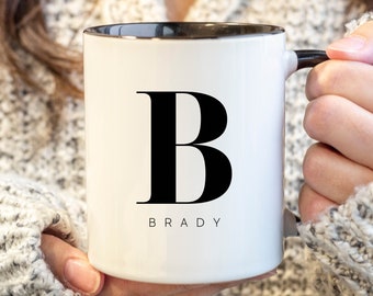 Letter J Initial Mug Monogram Gift for Her Coffee Mug - Etsy