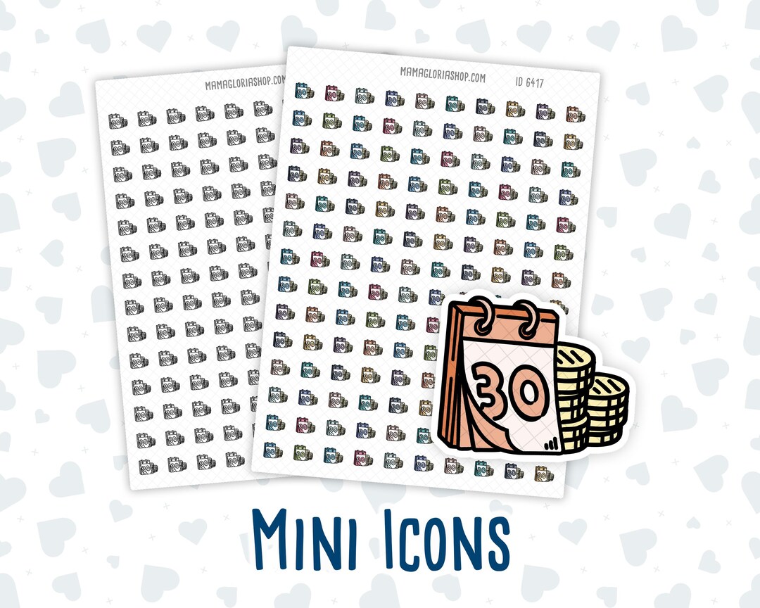 Pay Bills - Budget Tracker - Track Expenses - Doodle Icon Sticker - Etsy