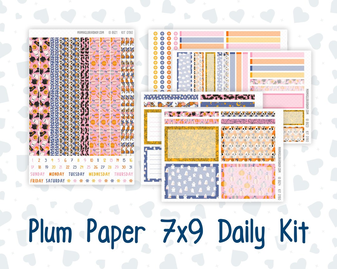 Kit 0190 7x9 Plum Paper Daily - Halloween Spooktacular - October - Fall ...