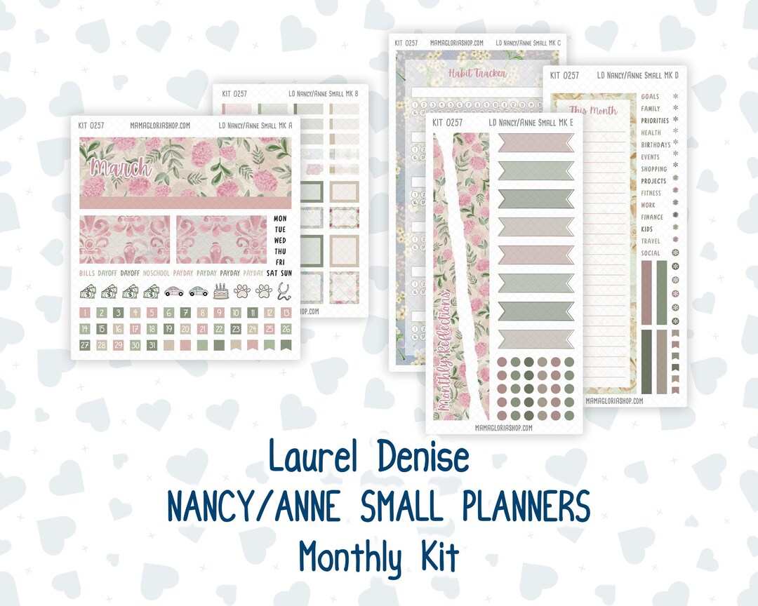 Kit 0257 - Laurel Denise Nancy/anne Small - Monthly Kit - March - Blush ...