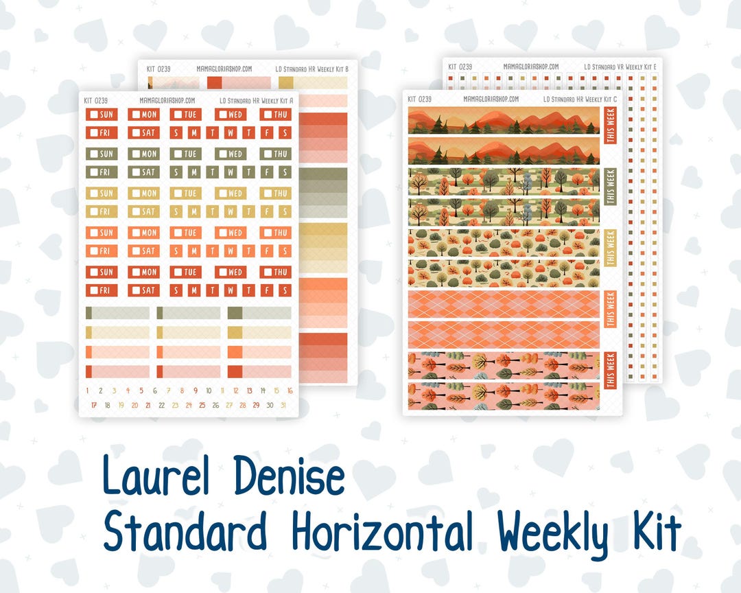 Kit 0239 - Laurel Denise Large the Nancy Planner - Horizontal - Weekly ...