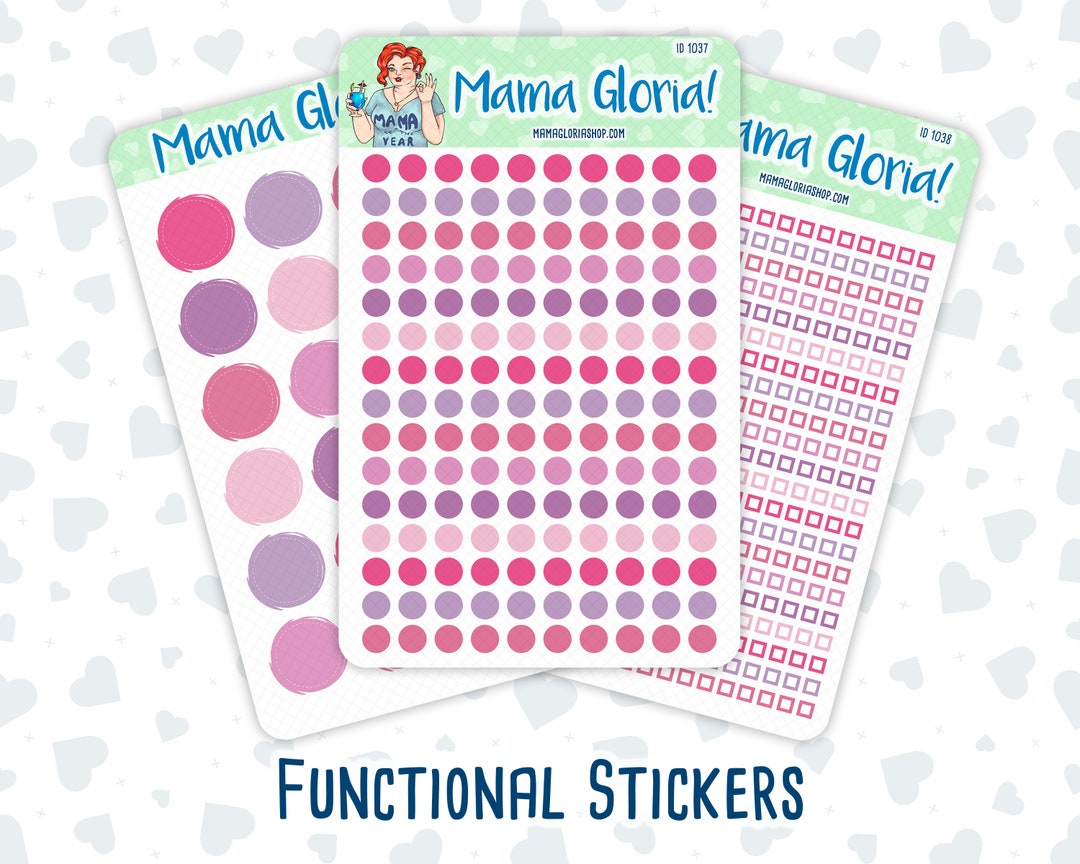 Functional Sticker Pack - Checklist - Dots - Circles - Stickers for ...