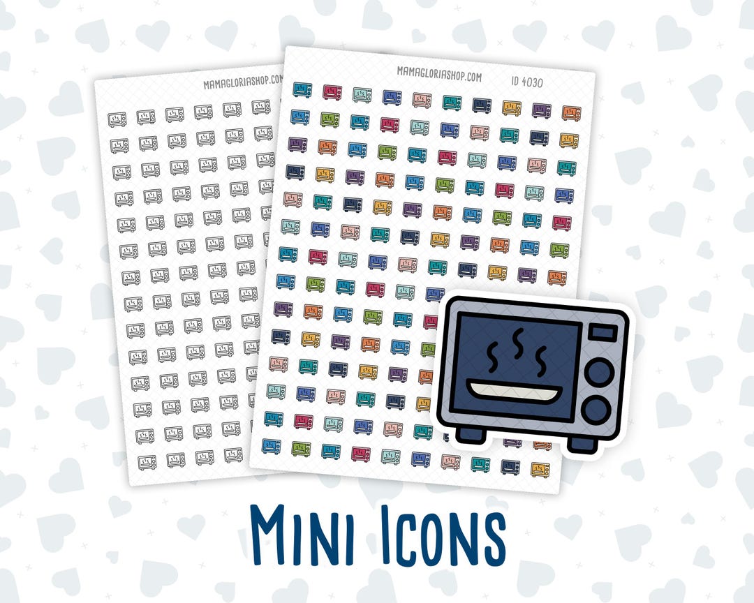 Microwave - Quick Meals - Microwave Cooking - Doodle Icon-sticker - Etsy