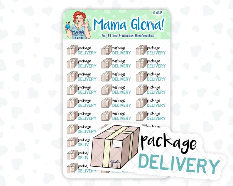 Package Delivery Text Stickers for Planners ID 0358 - Etsy