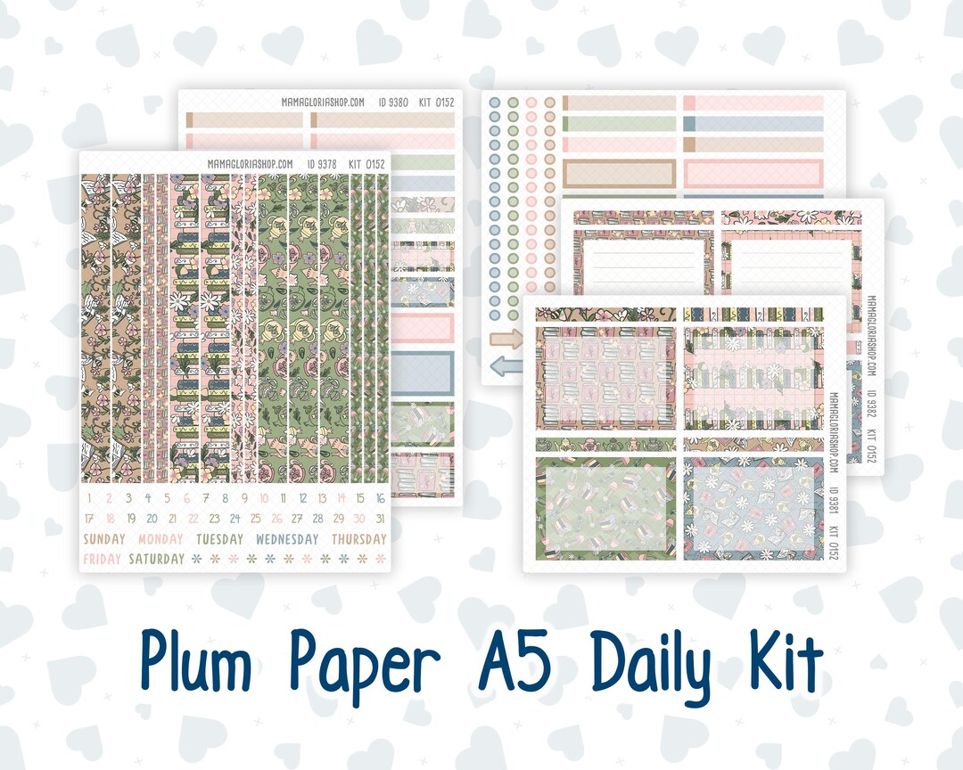 Kit 0152 A5 Plum Paper Daily - Froggy Reads - Planner - Etsy